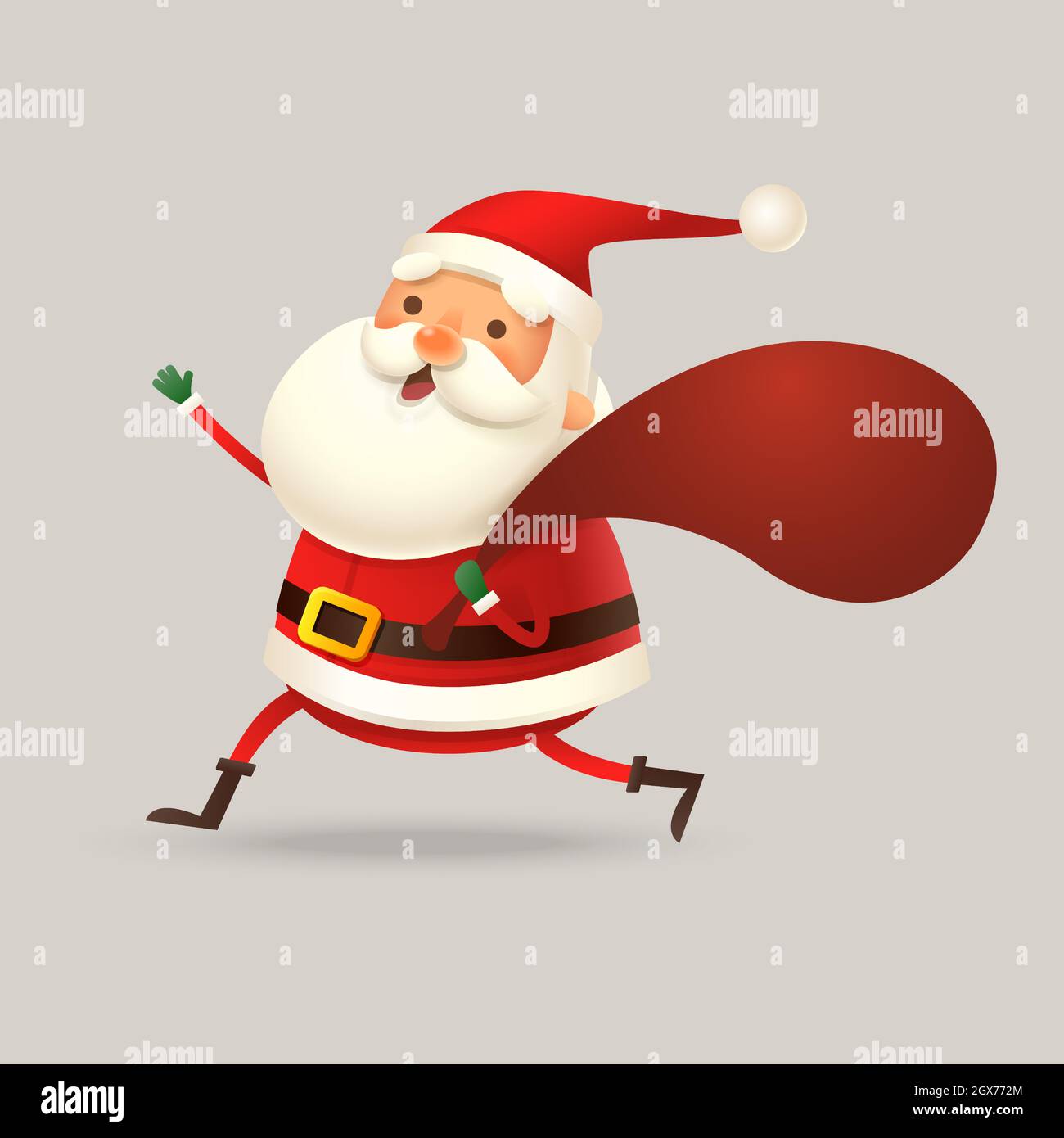 Santa claus run Stock Vector Images - Alamy