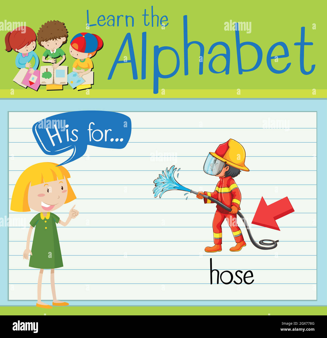 Flashcard letter H is for hose Stock Vector Image & Art - Alamy