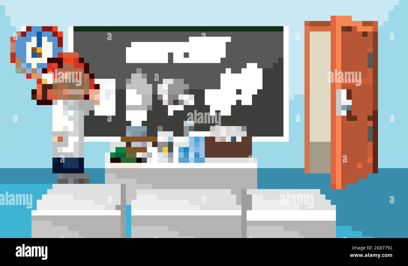 Classroom scene with science student inside Stock Vector Image & Art ...