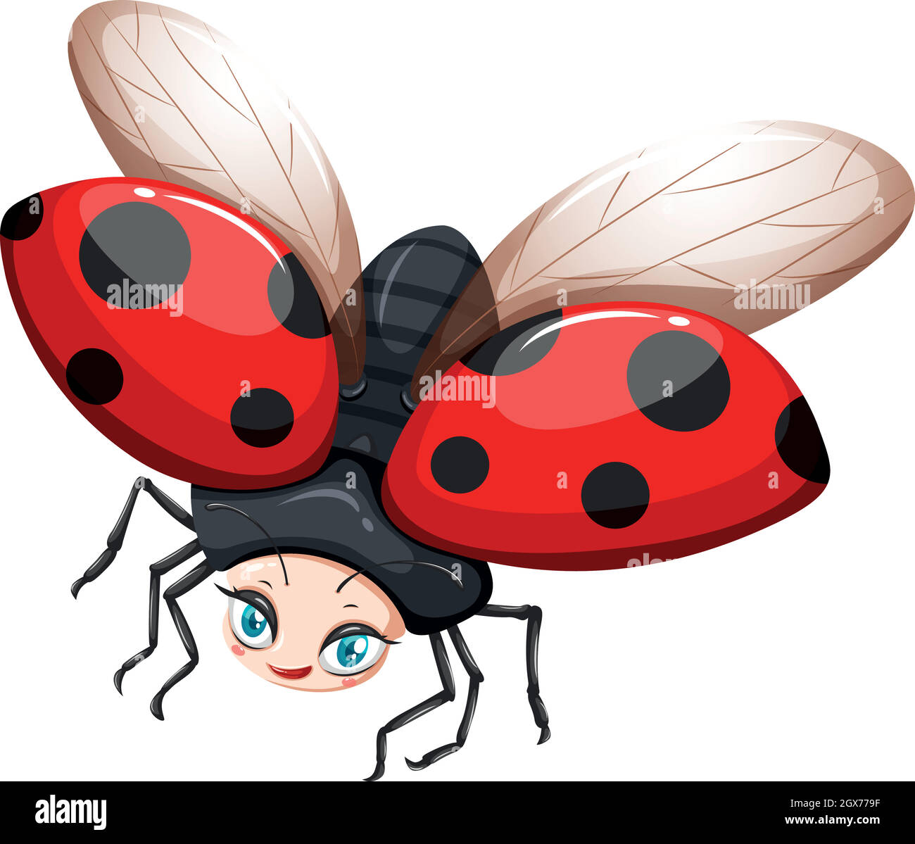 Ladybug Flying Clipart