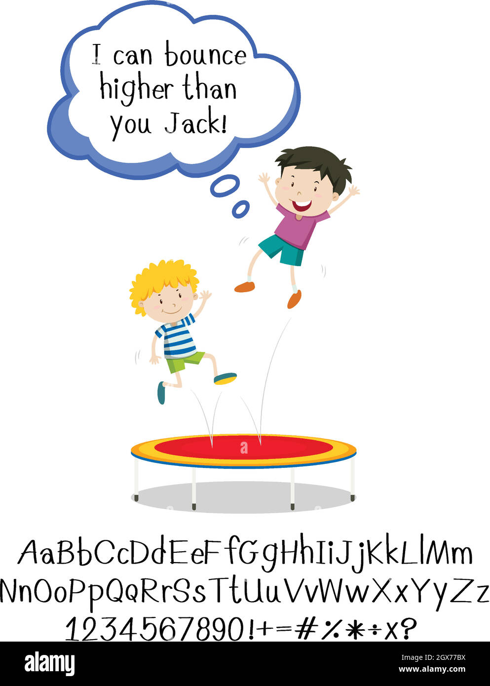 English phrase with people in actions on white background Stock Vector ...