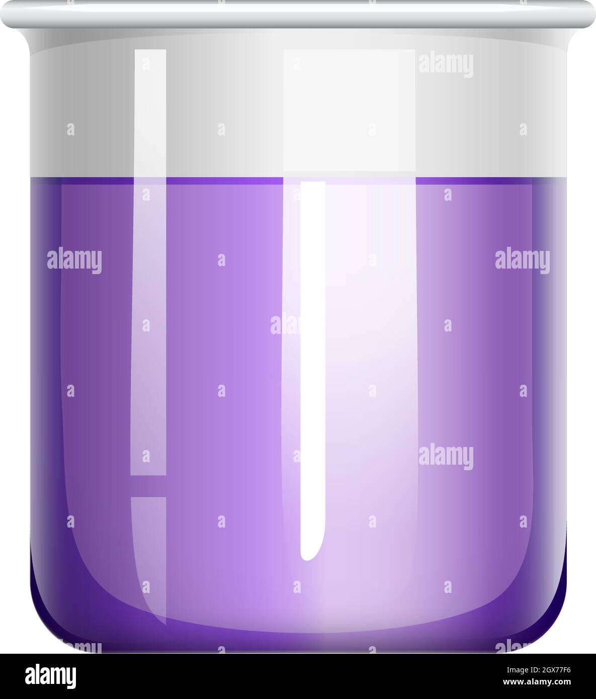 Purple liquid in glass beaker Stock Vector Image & Art - Alamy