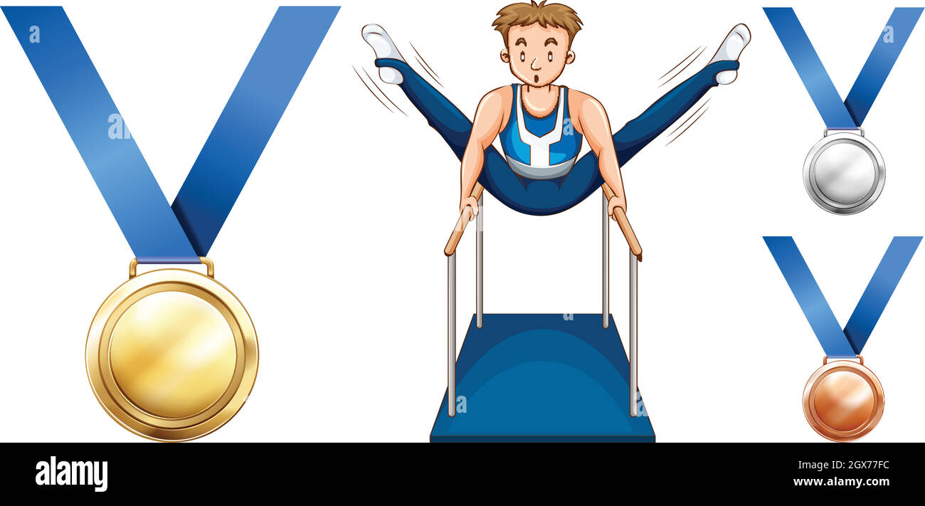 Medals on white Stock Vector Images - Alamy