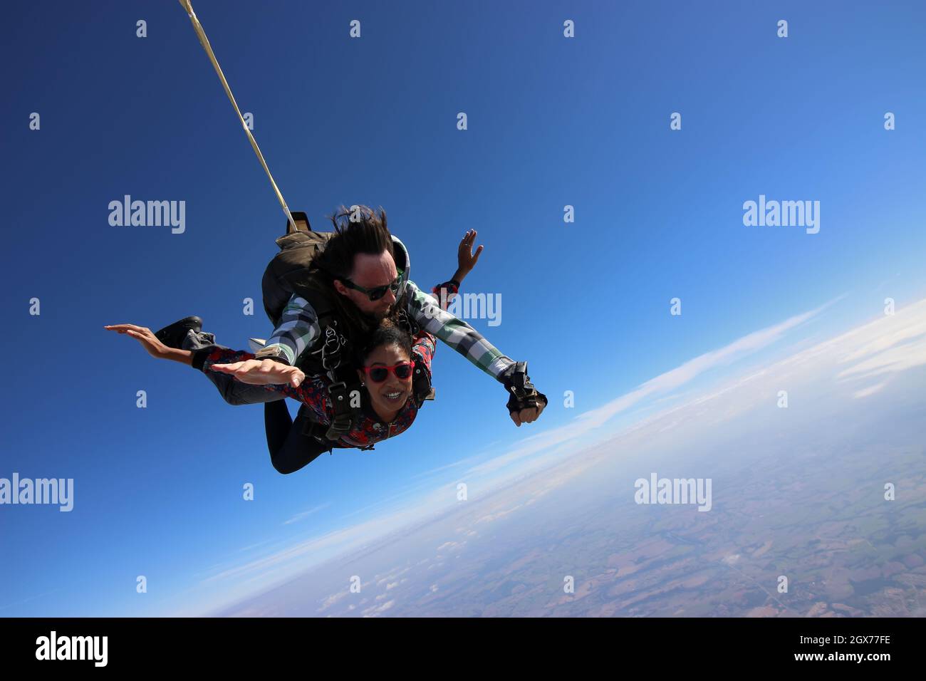 Tandem skydive female hi-res stock photography and images - Alamy