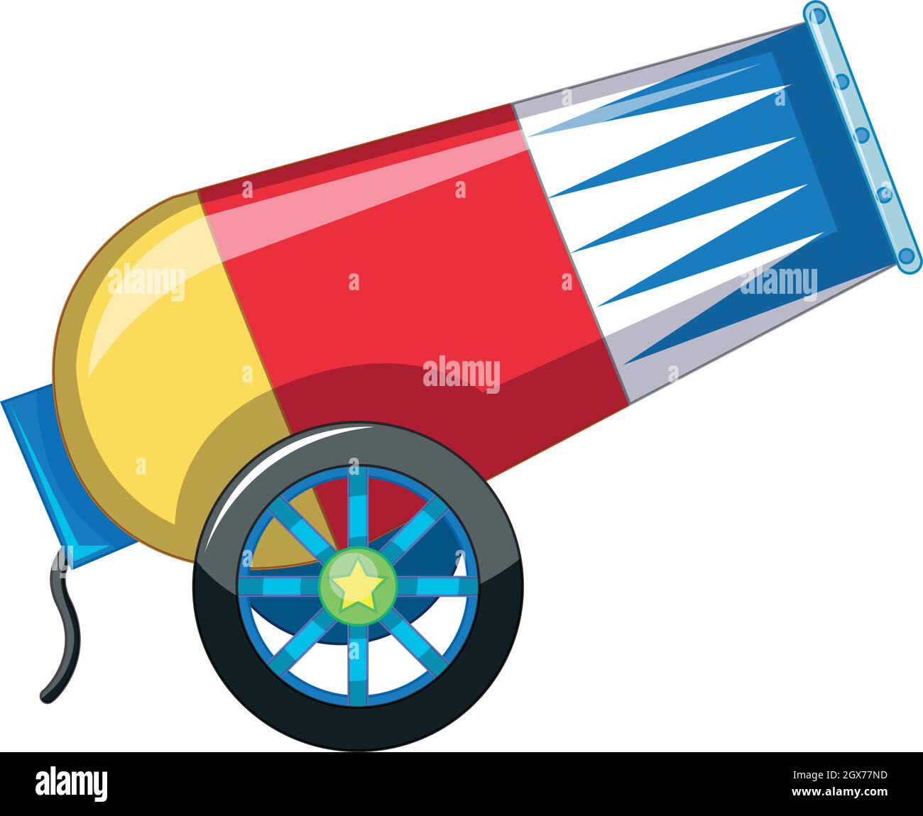 A colorful cannon on white background Stock Vector Image & Art - Alamy
