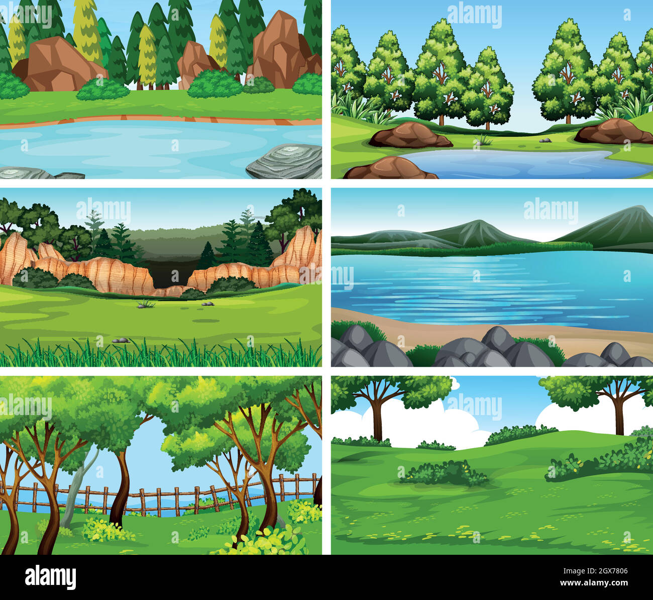 Set of scenes in nature setting Stock Vector Image & Art - Alamy