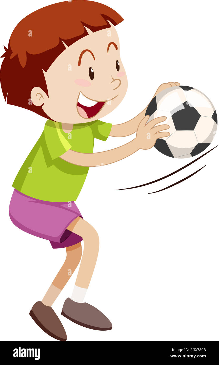 Little boy playing with ball Stock Vector Image & Art - Alamy