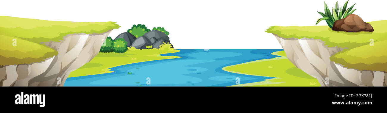 A mountain cliff scene Stock Vector Image & Art - Alamy