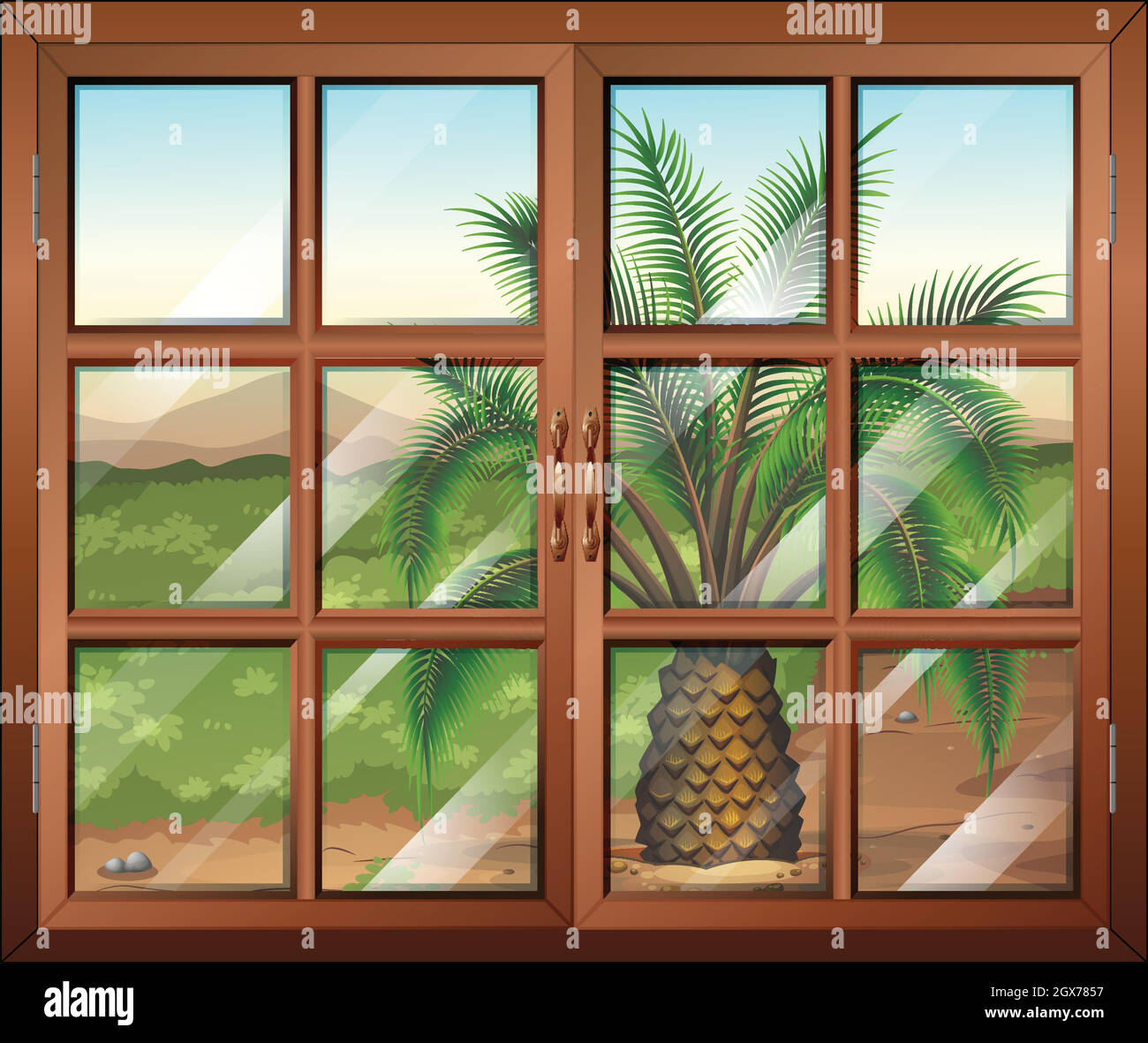 Glass palm house Stock Vector Images - Alamy