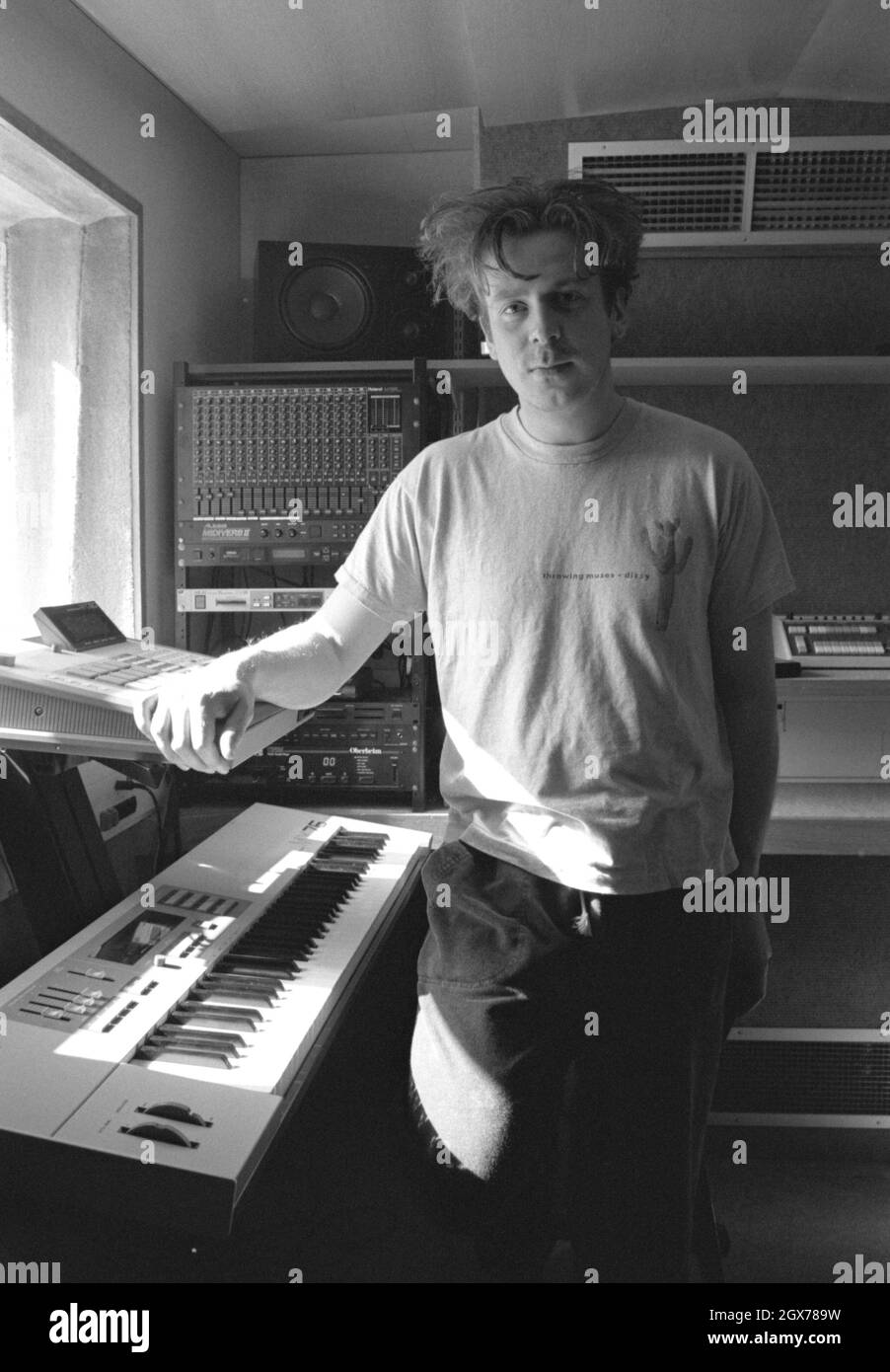 English musician Simon Raymonde, bassist and keyboard player with the ...