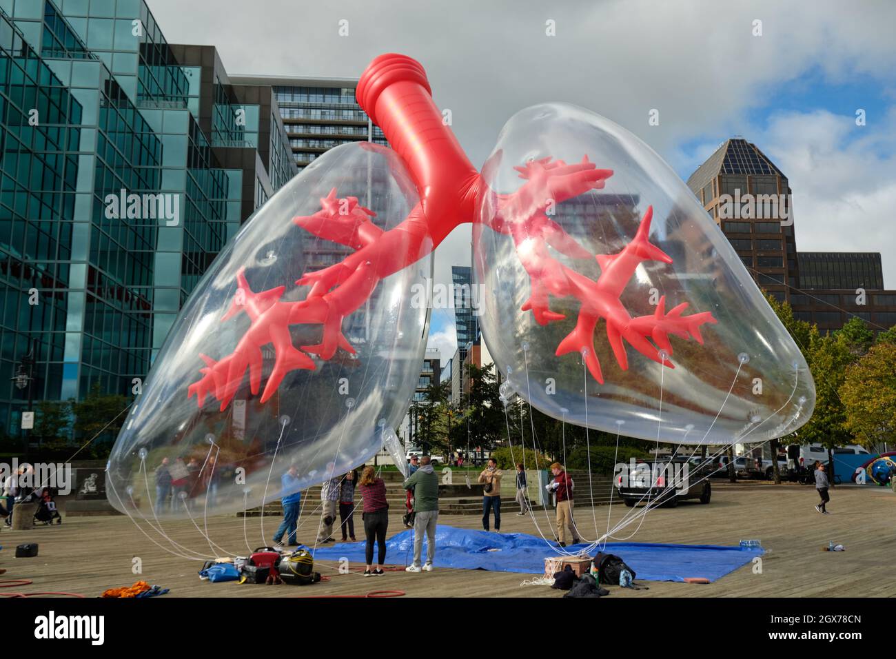 Halifax, Nova Scotia, Canada. October 4th, 2021. Temporary installation ...