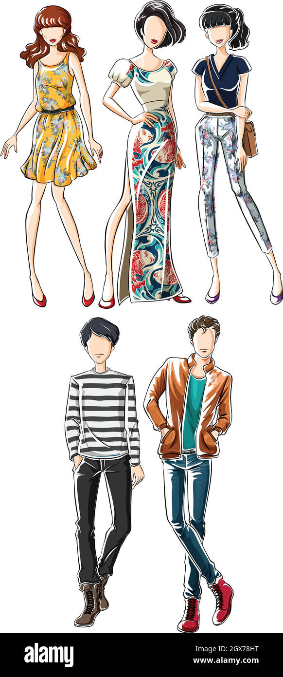 Smart and casual clothes Stock Vector Images - Alamy