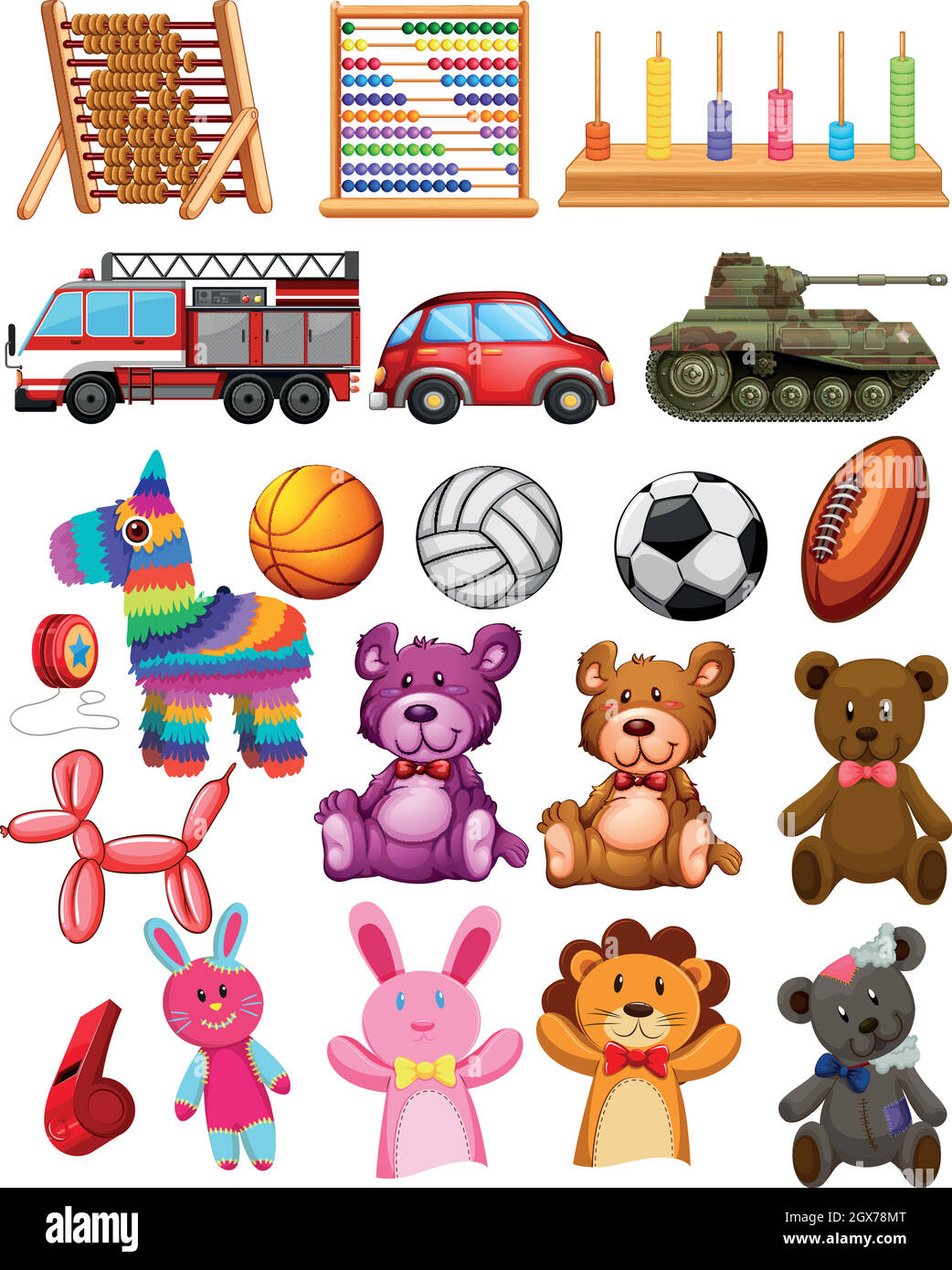 Set of children toys Stock Vector Image & Art - Alamy