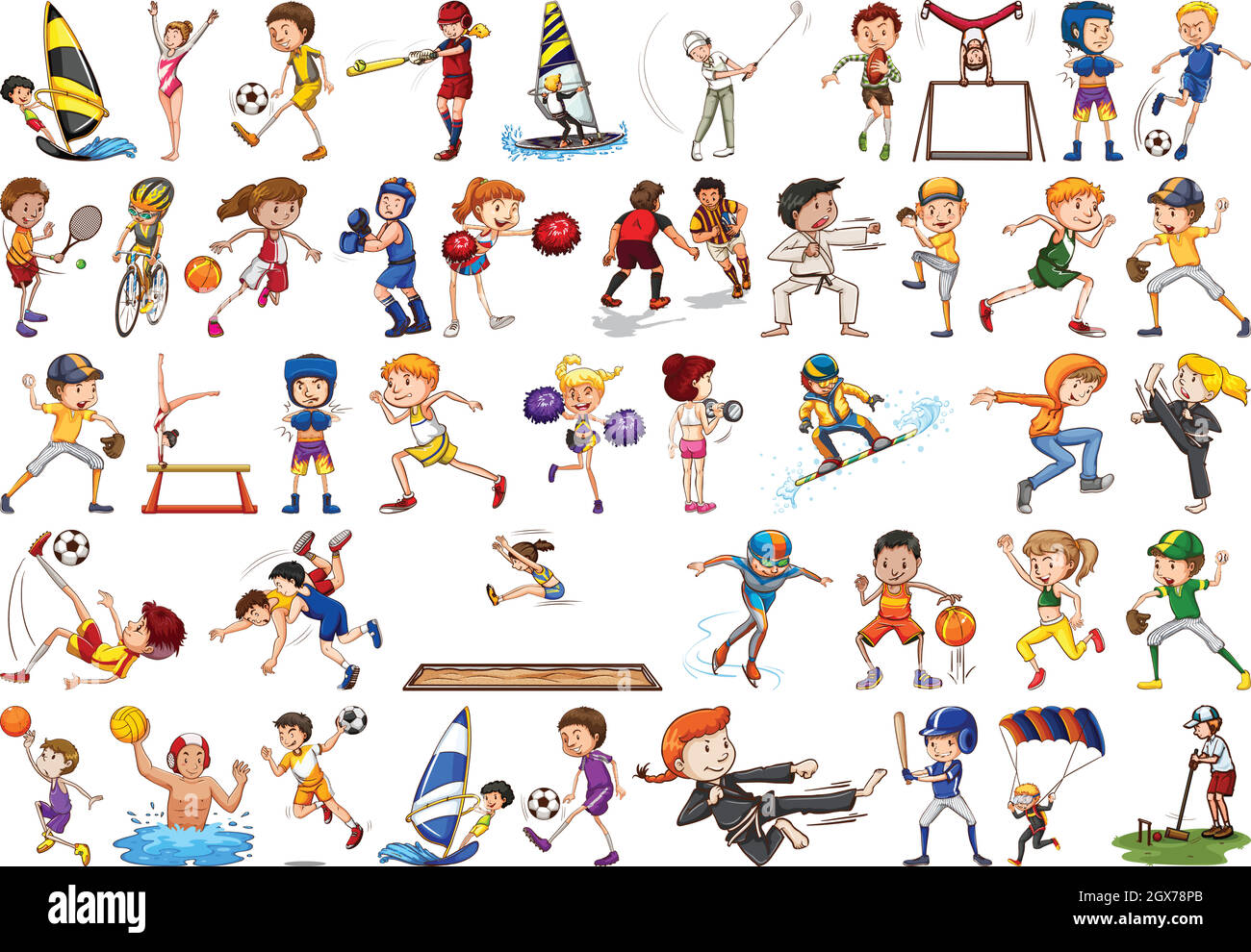 Set of different sport people Stock Vector Image & Art - Alamy