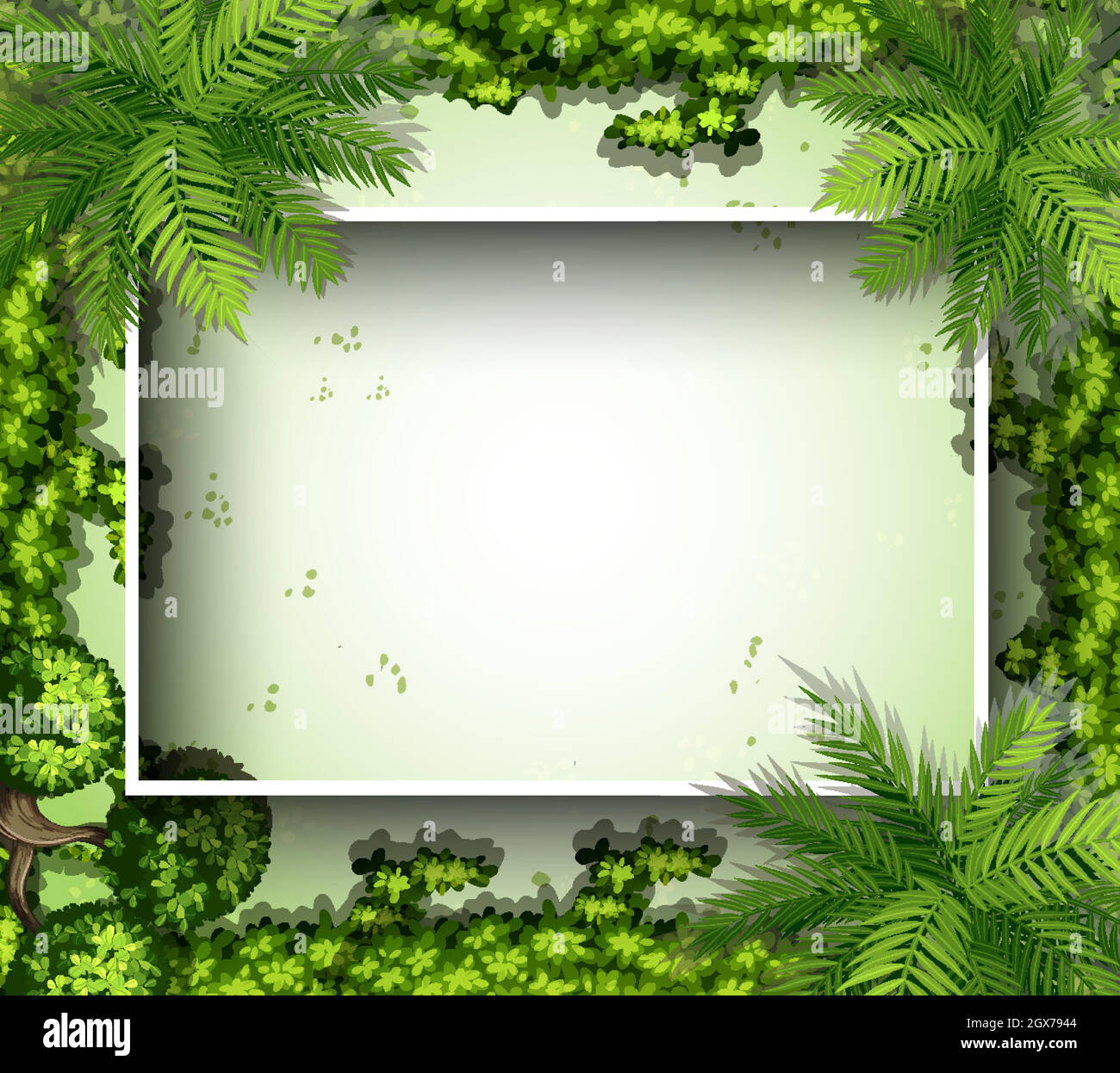 Border template with green plants Stock Vector Image & Art - Alamy