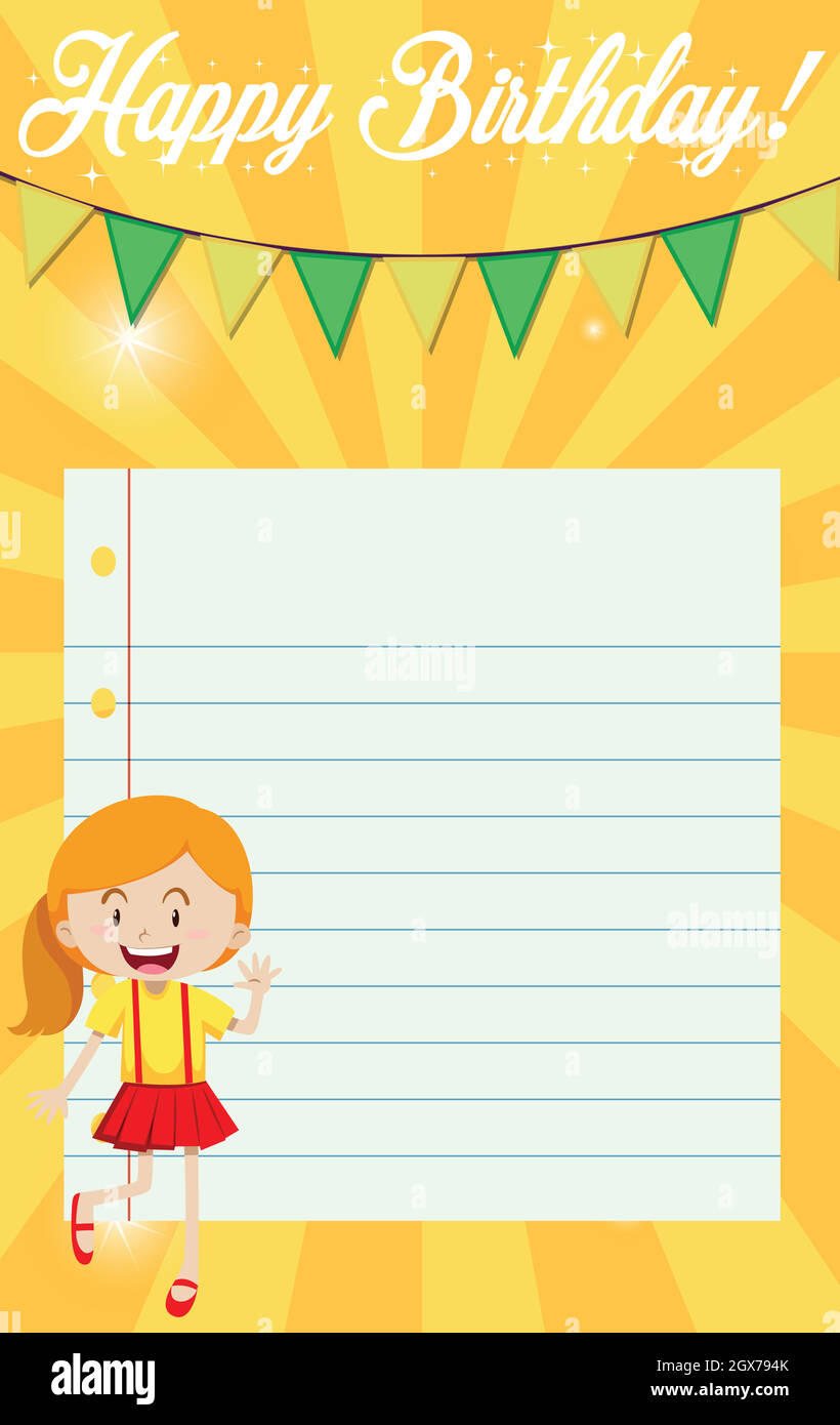 A birthday note templae Stock Vector Image & Art - Alamy