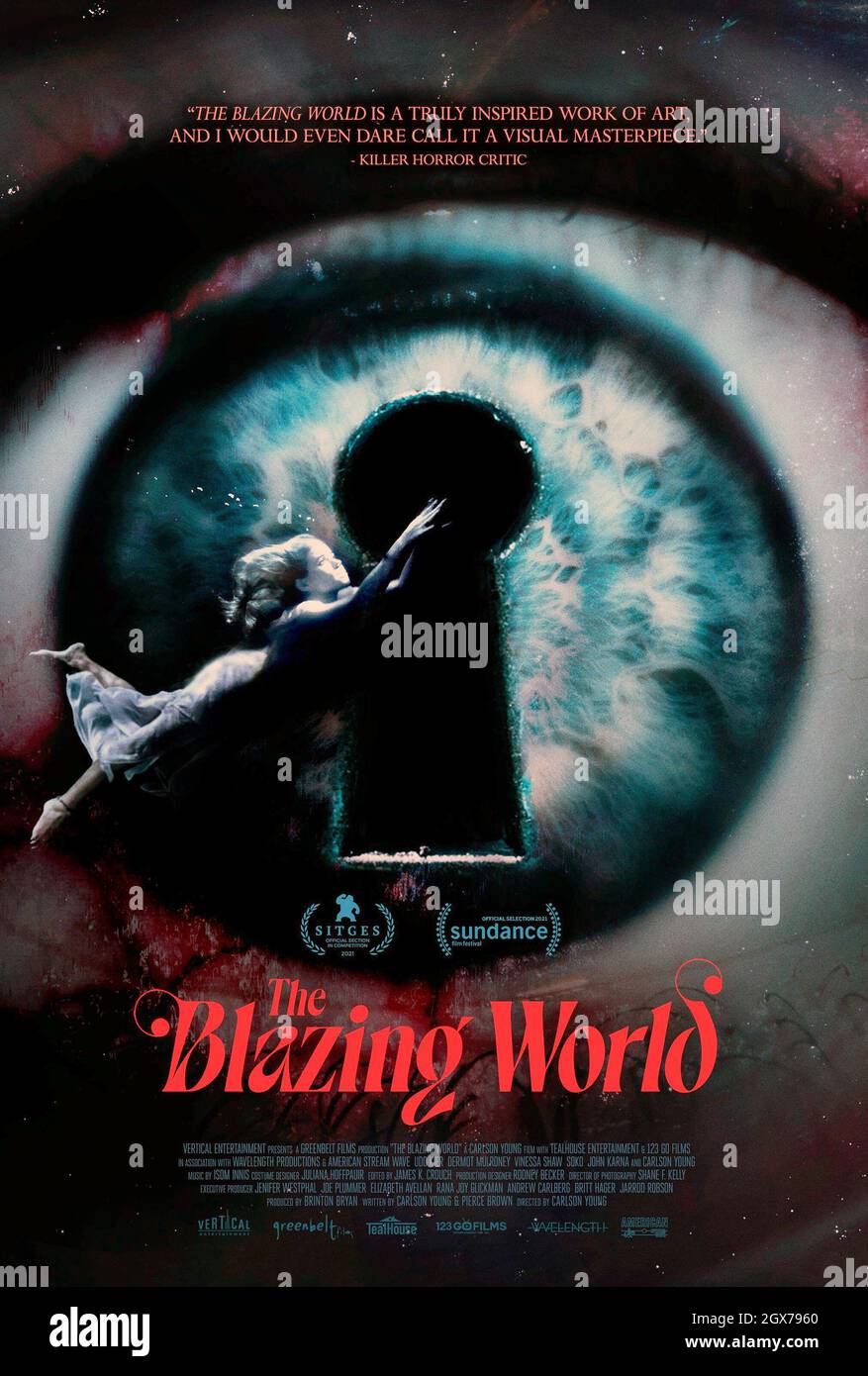 THE BLAZING WORLD, poster, Carlson Young, 2021. © Vertical ...
