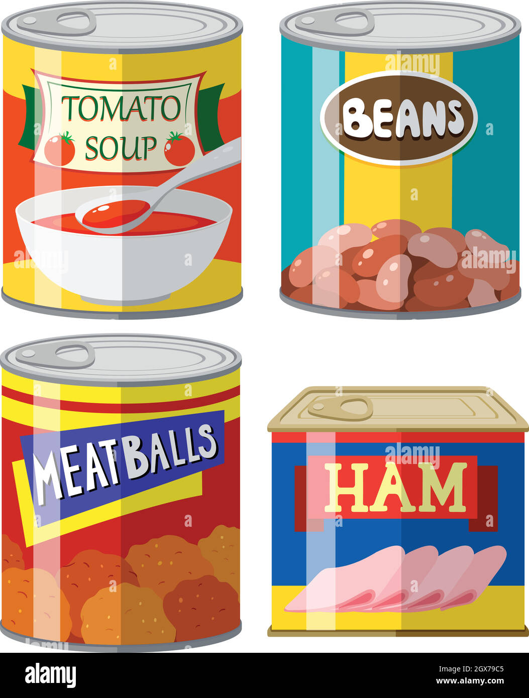 Canned Beans Clip Art