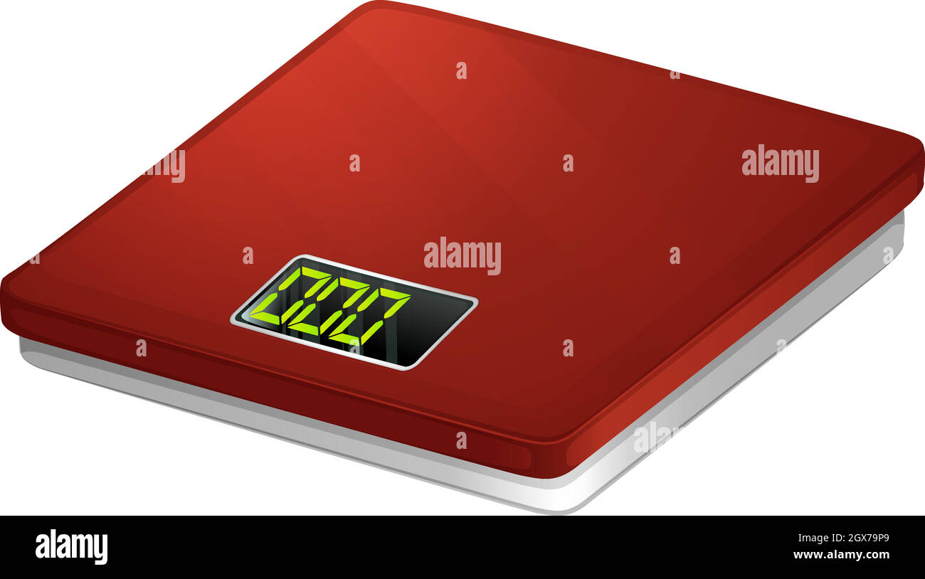 Red Bathroom Scales Stock Vector Images Alamy