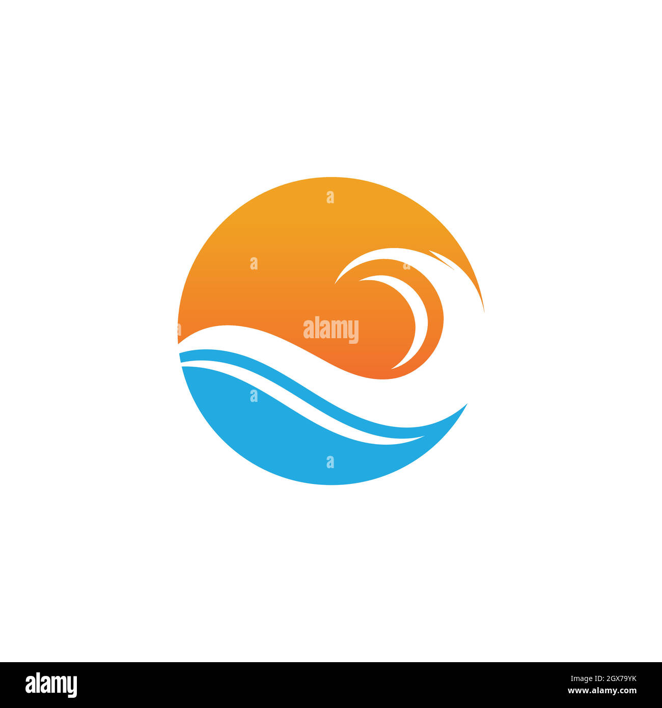 Ocean waves logo Cut Out Stock Images & Pictures - Alamy