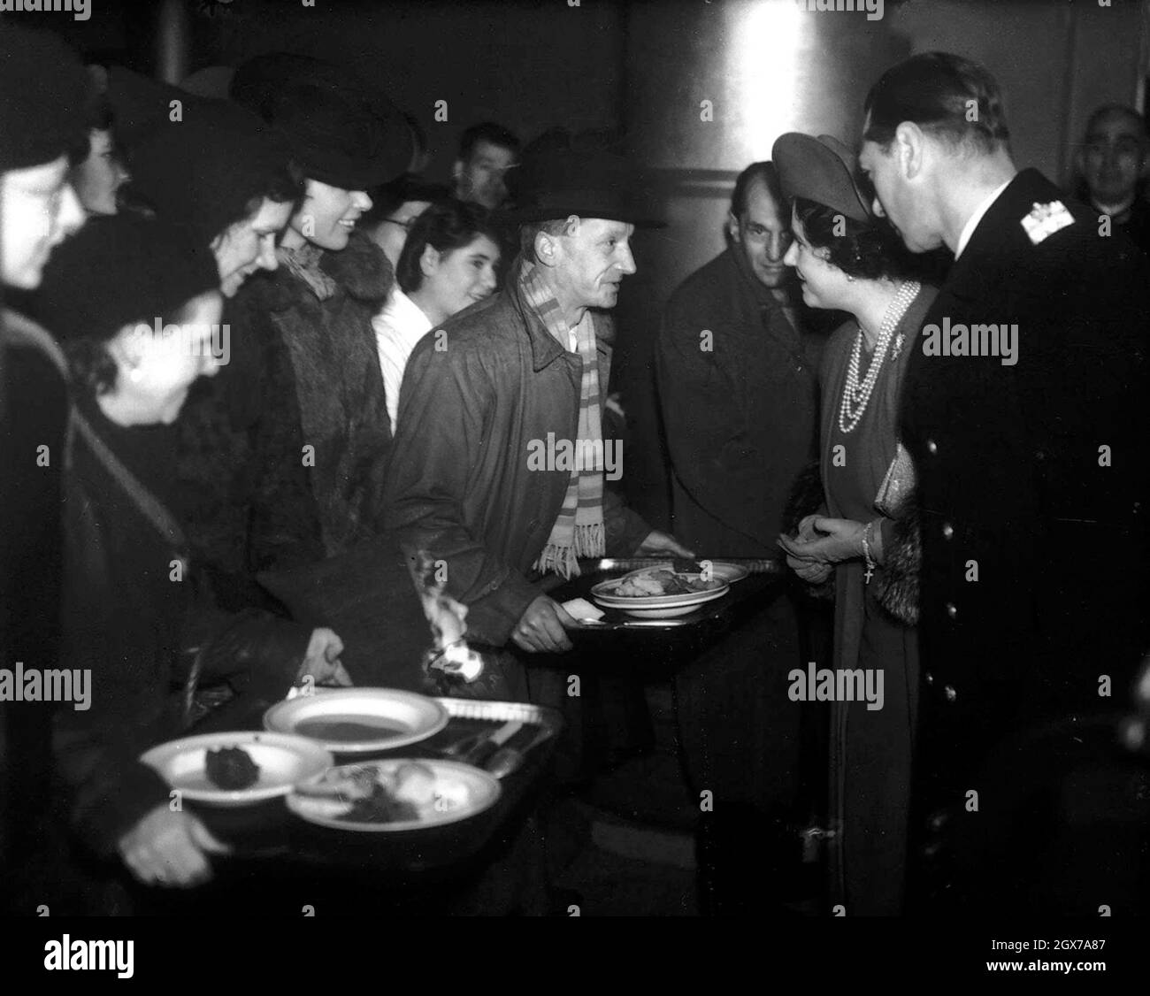 King George VI and Queen Elizabeth the Queen Mother visit Sheffield ...