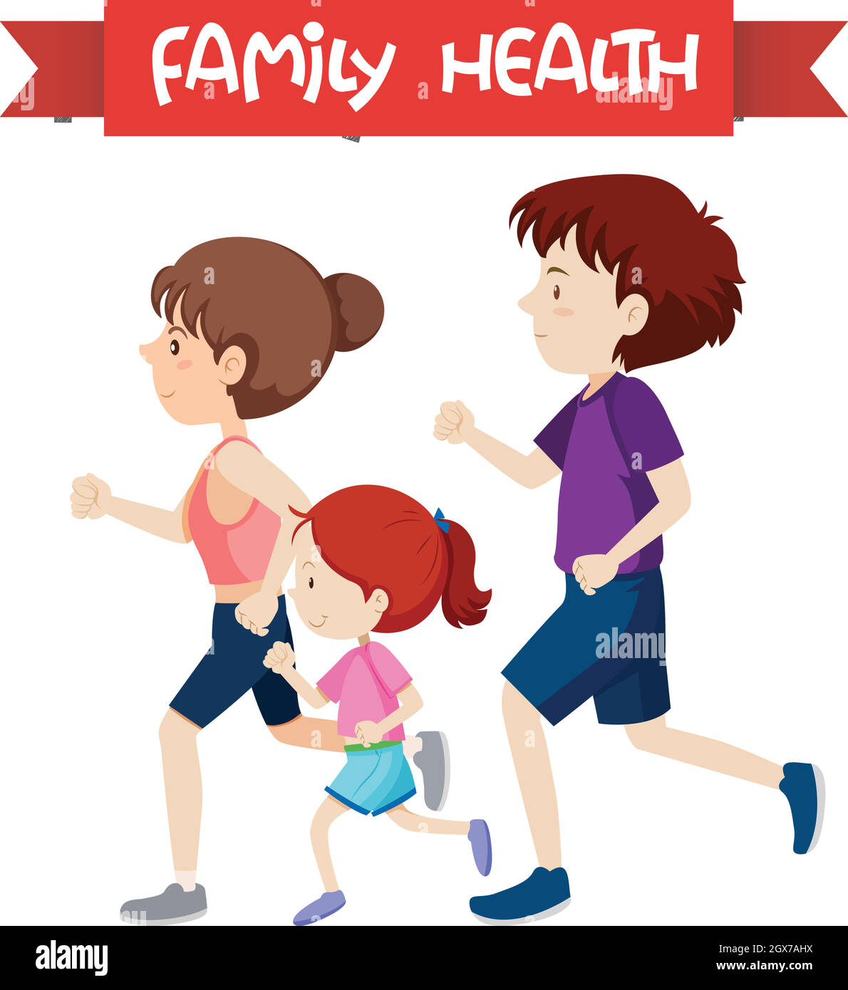 Man woman family sport Stock Vector Images - Alamy
