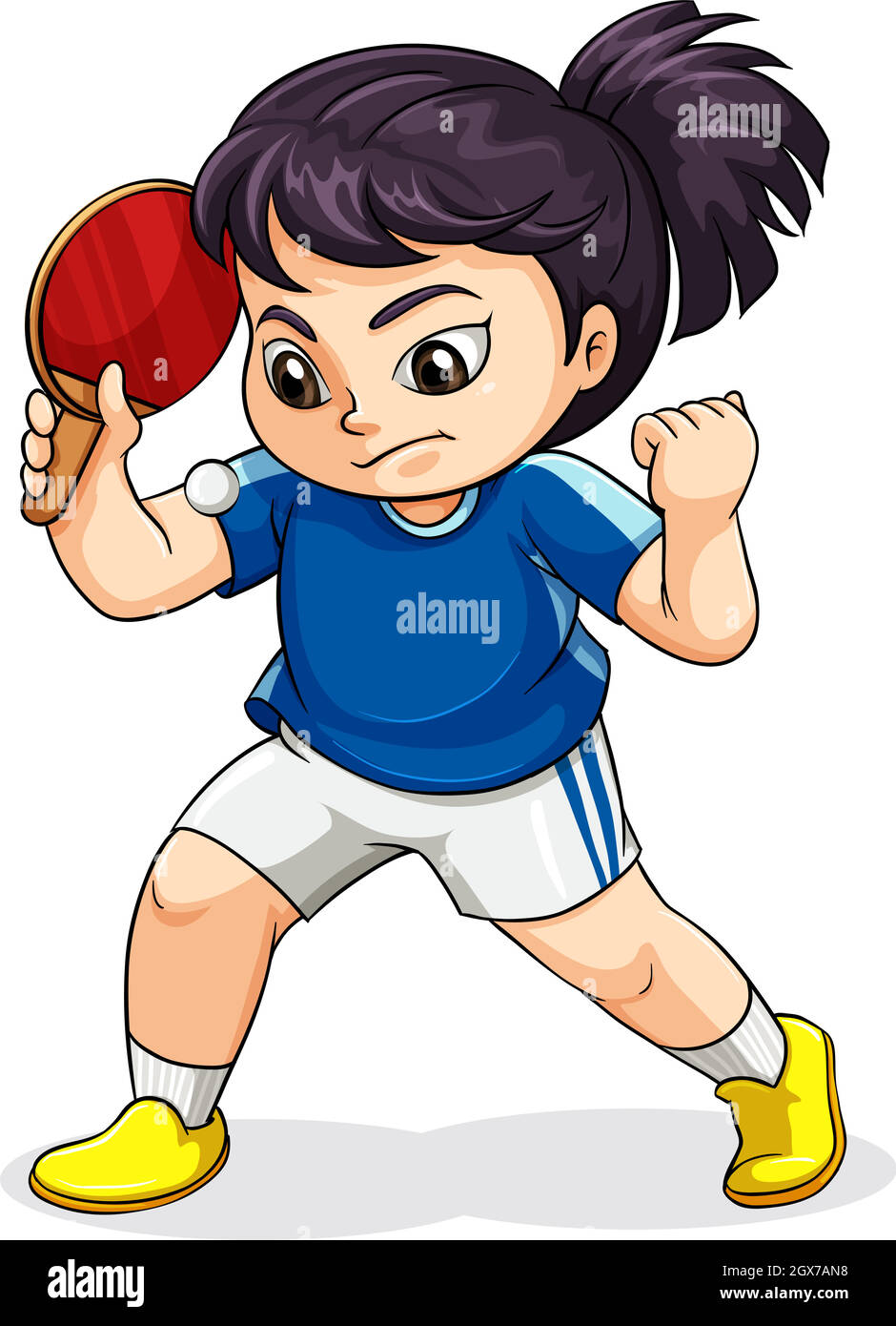A female Asian playing tabletennis Stock Vector Image & Art - Alamy