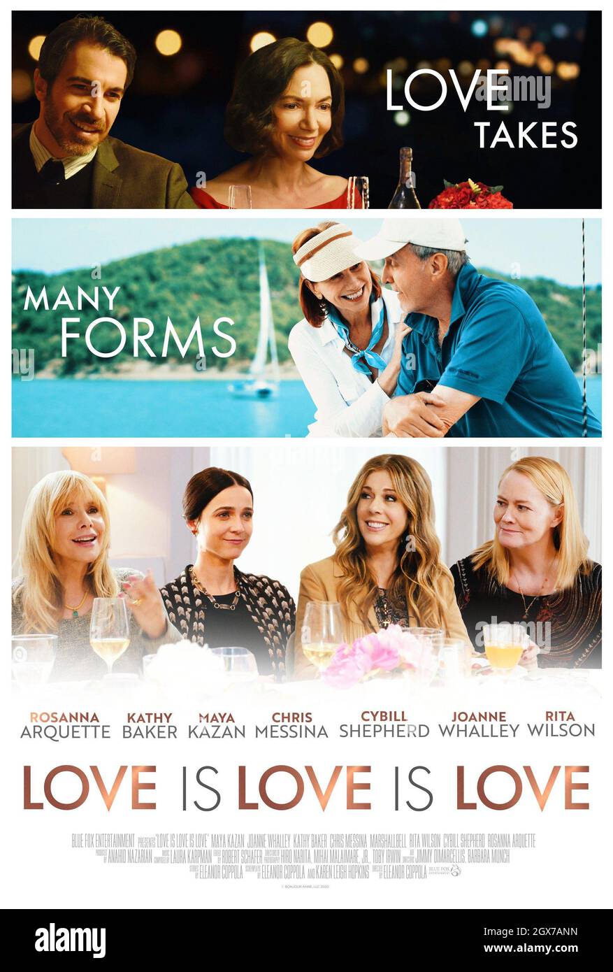 LOVE IS LOVE IS LOVE, poster, top from left: Chris Messina, Joanne Whalley; middle from left ...