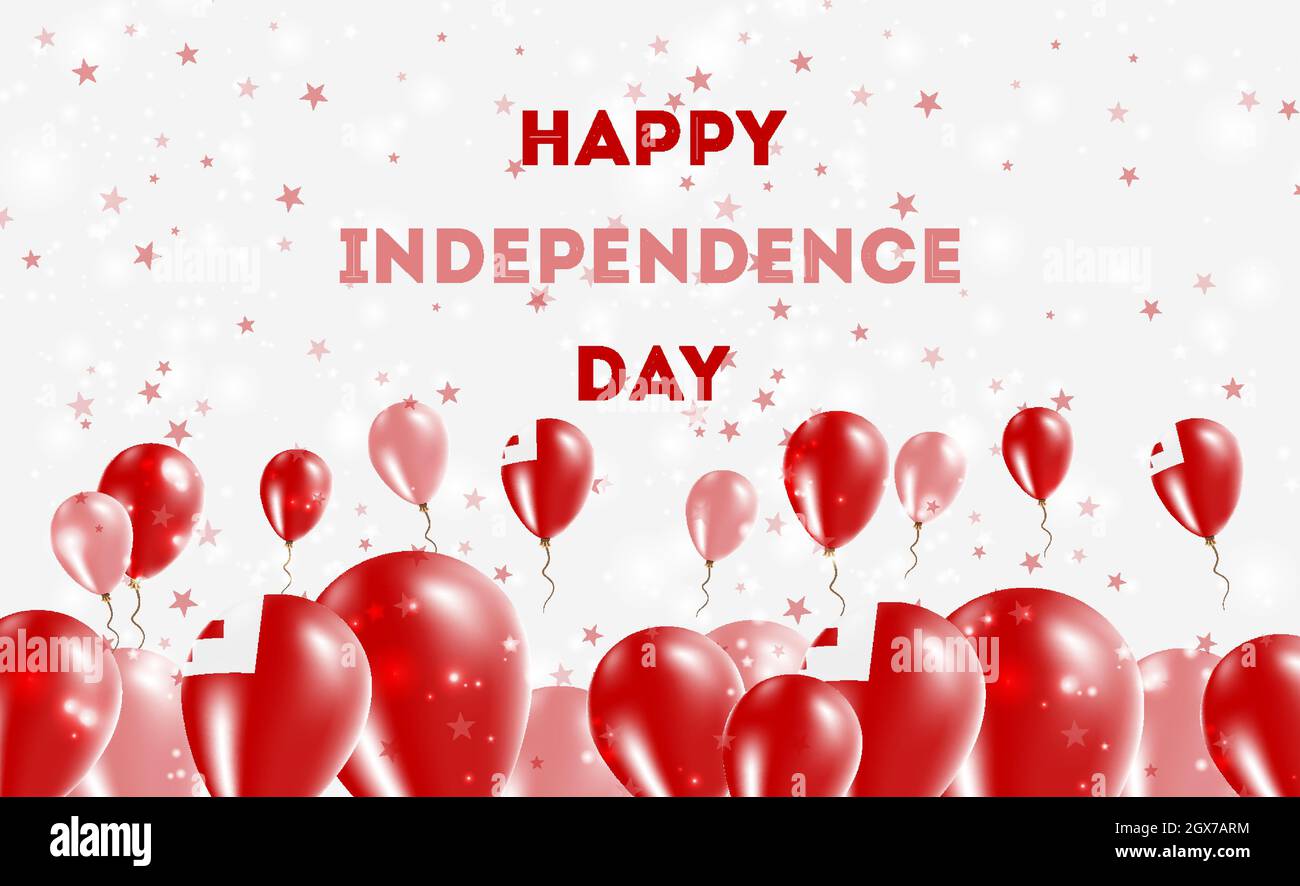 Tonga Independence Day Patriotic Design. Balloons in Tongan National ...