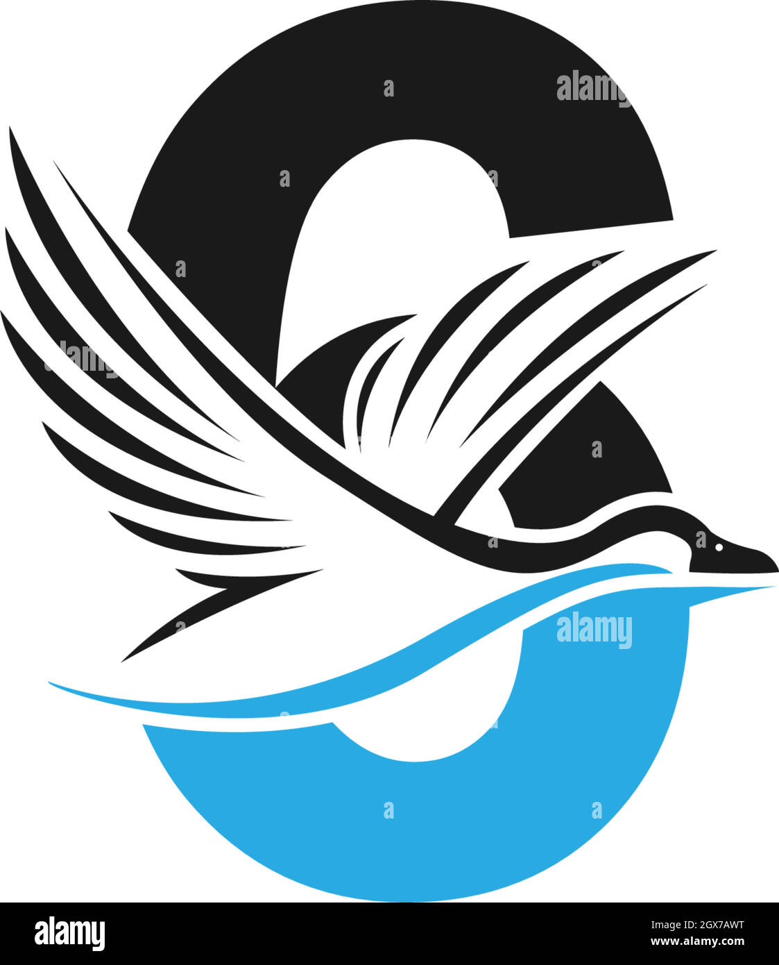 Number 6 with duck icon logo design illustration Stock Vector Image ...