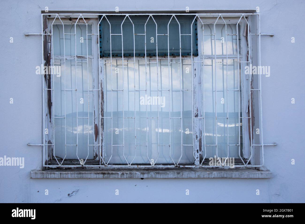 Window with fence to prevent burglary. Stealing is a huge problem in ...
