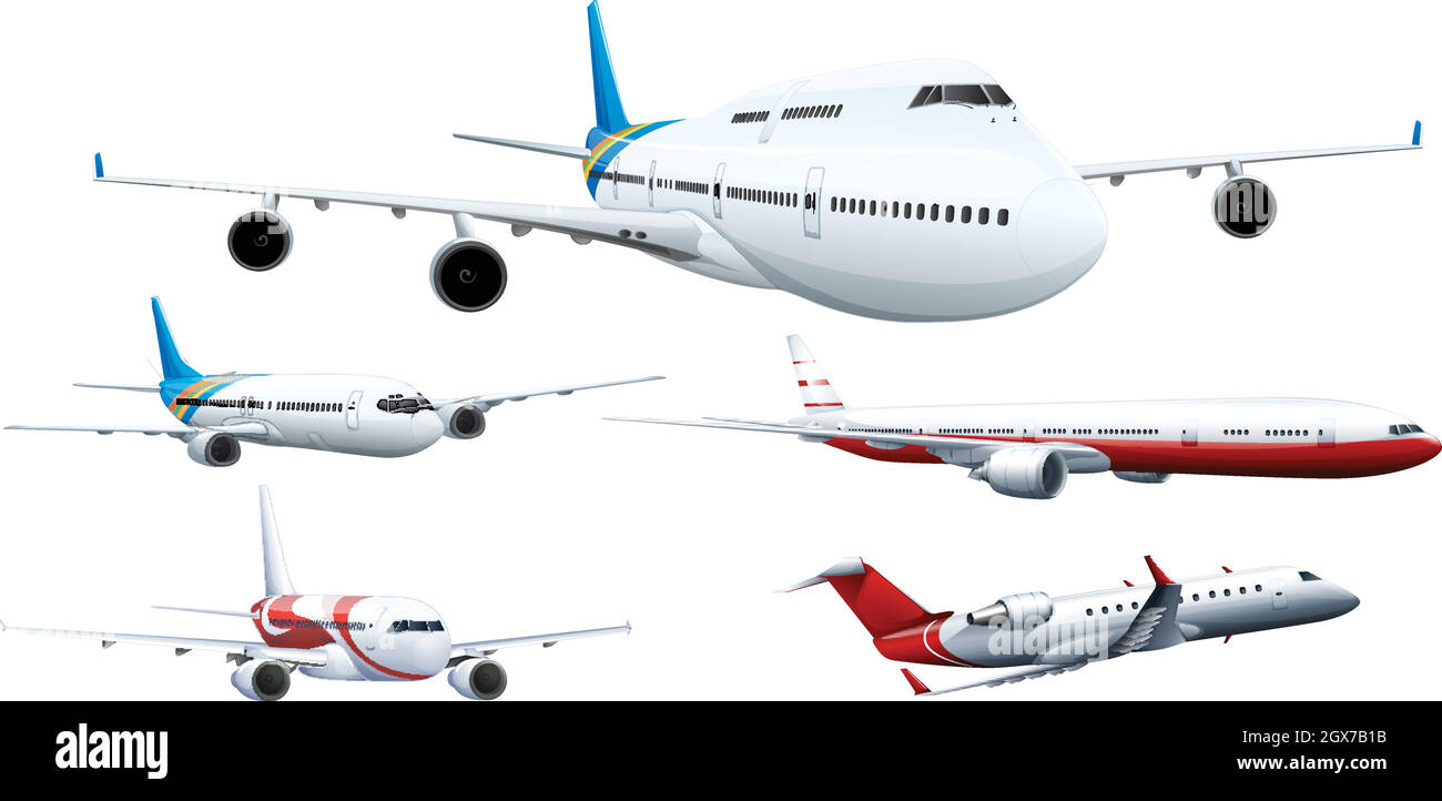 Group picture with jet Cut Out Stock Images & Pictures - Alamy