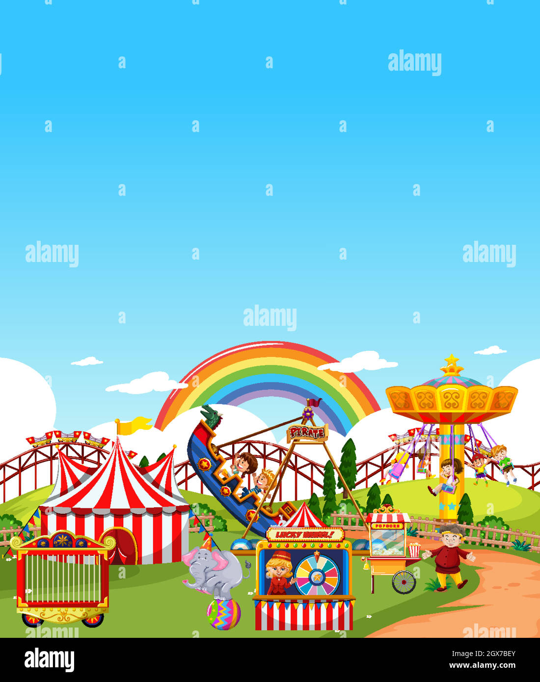 Bright colourful playground Stock Vector Images - Alamy