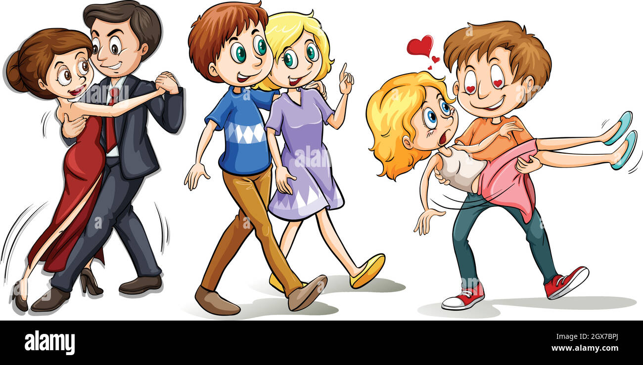 Three person lovers Stock Vector Images - Alamy