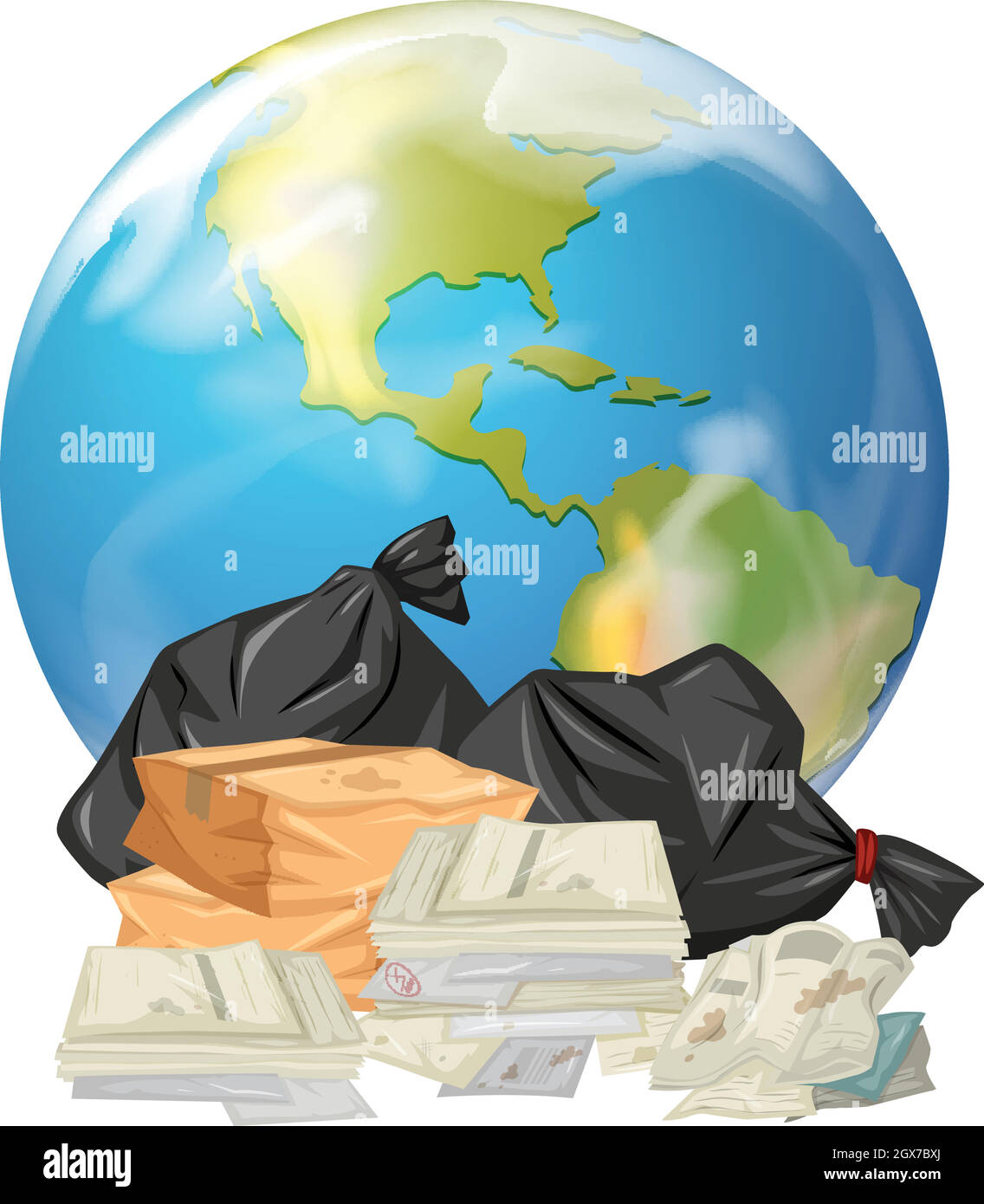 Dirty trash on earth Stock Vector Image & Art - Alamy