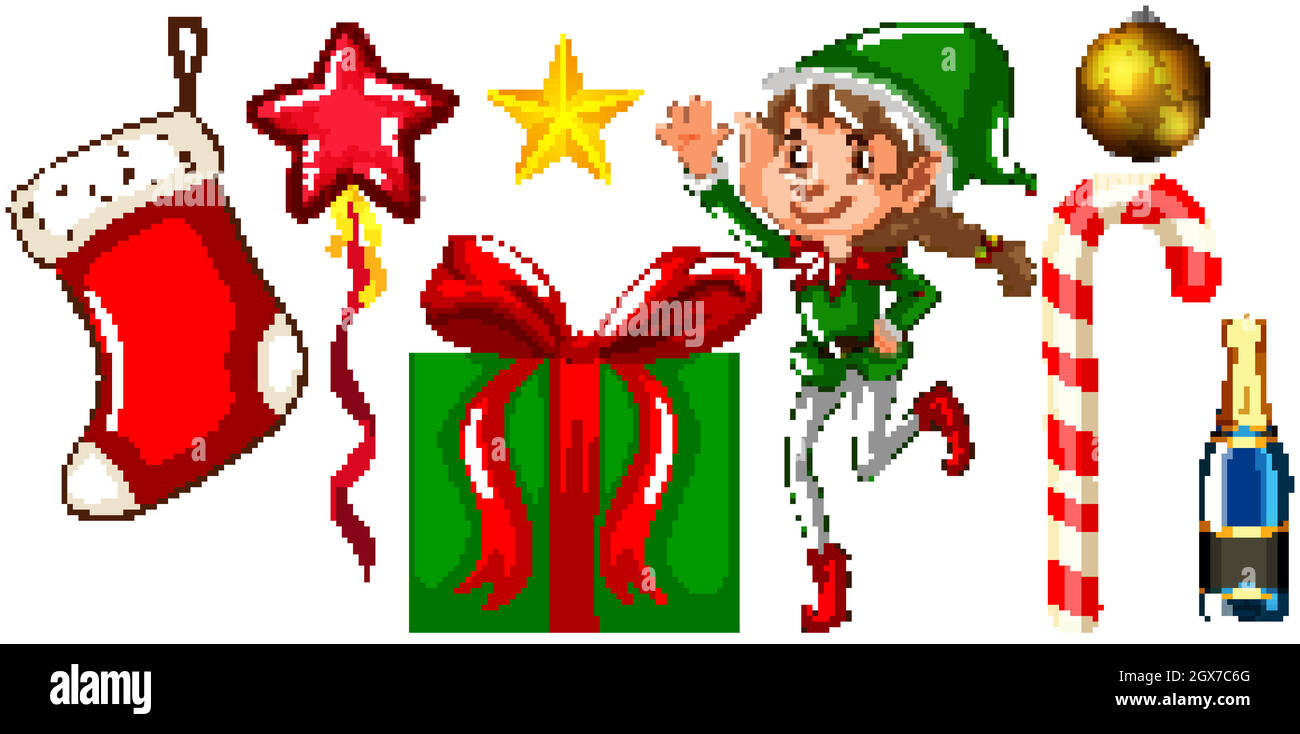 Christmas ball set on Stock Vector Images - Alamy