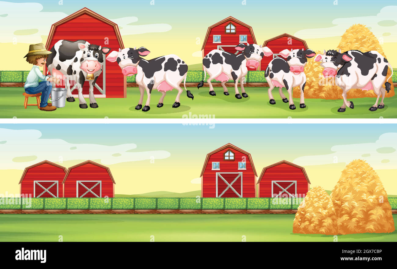 In grass farm Stock Vector Images - Alamy