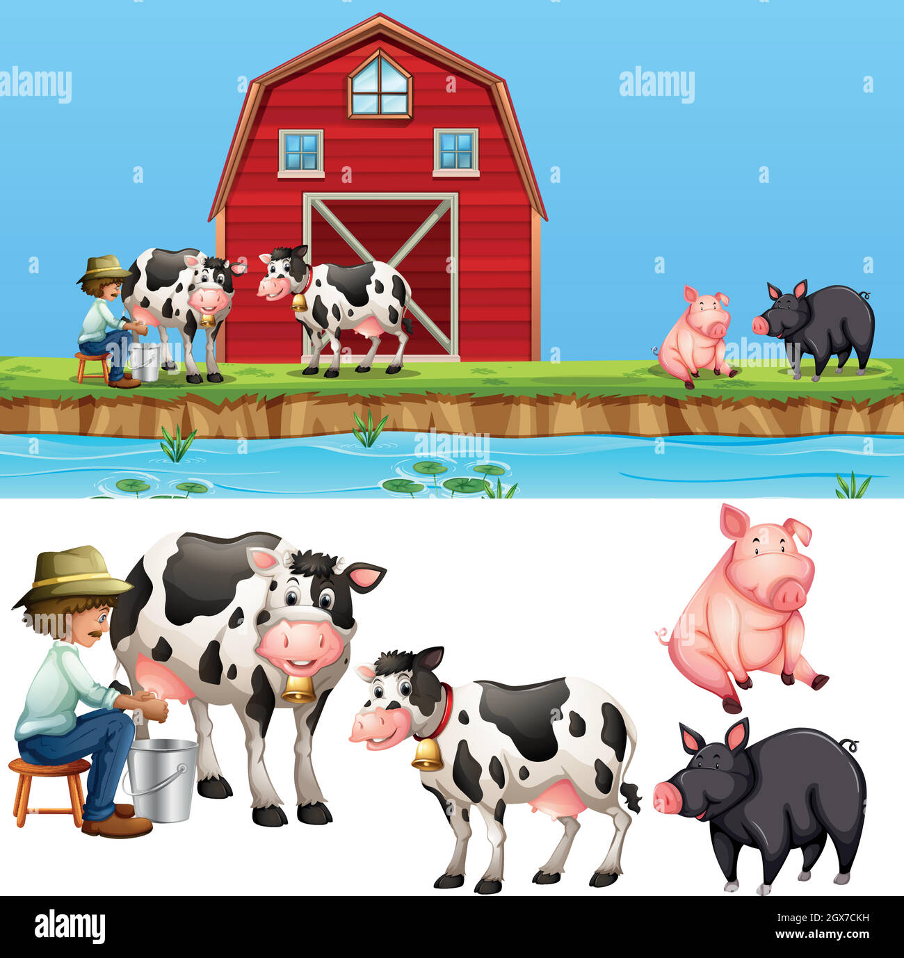Rural character Stock Vector Images - Alamy
