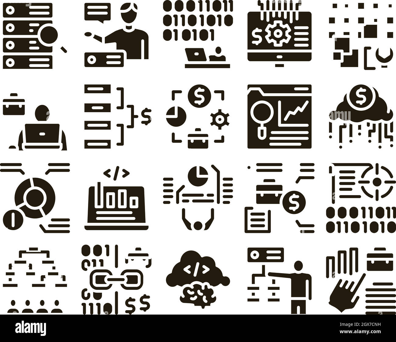 Research scientist icons set Stock Vector Images - Alamy