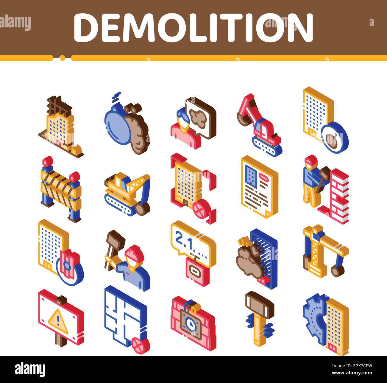 Demolition vector hi-res stock photography and images - Alamy