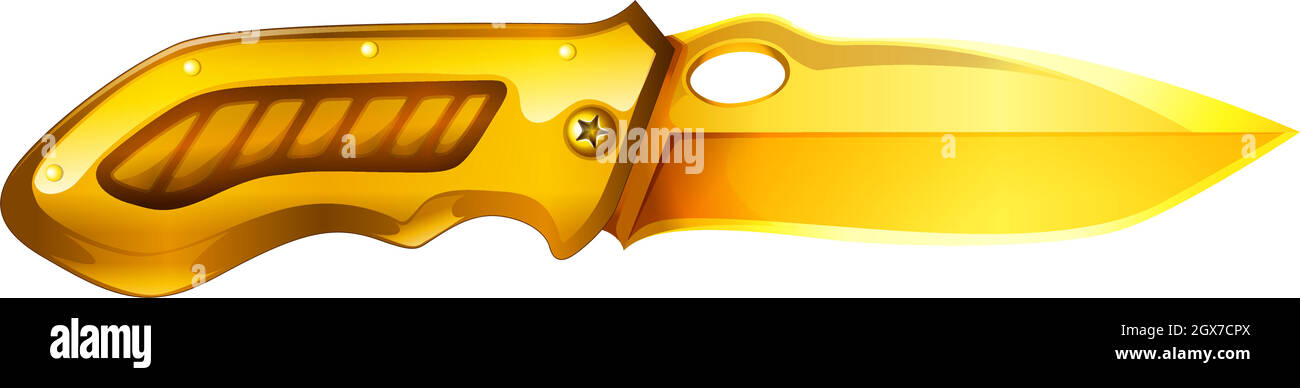 Gold knife Stock Vector Images - Alamy