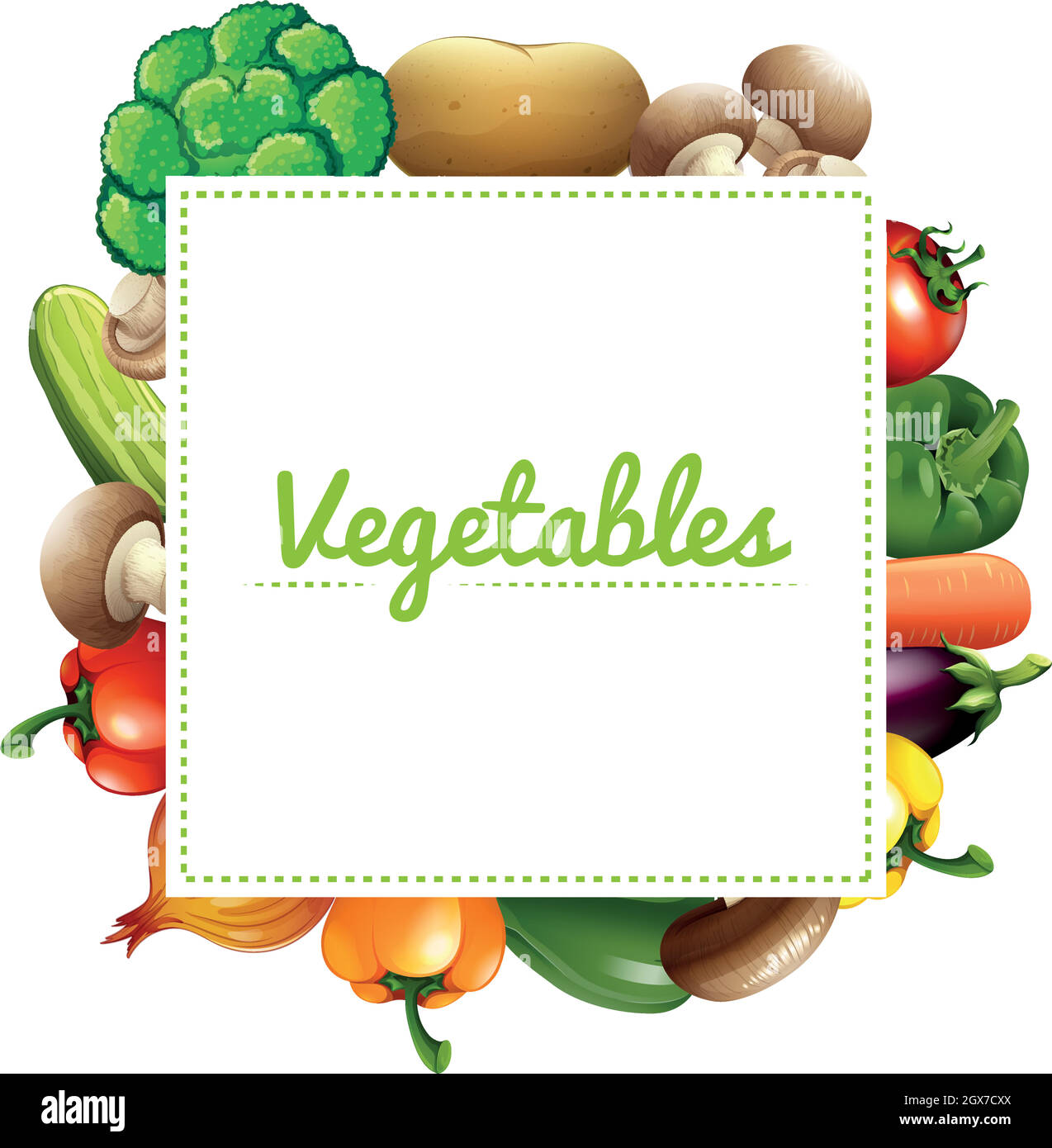 Banner with vegetables Stock Vector Images - Alamy