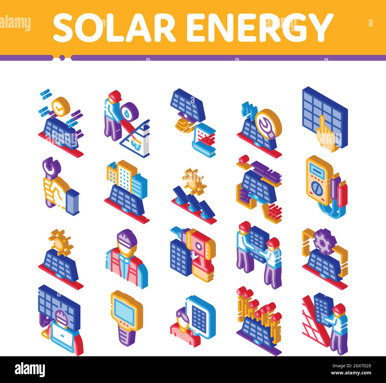 Solar panel vector icons hi-res stock photography and images - Alamy