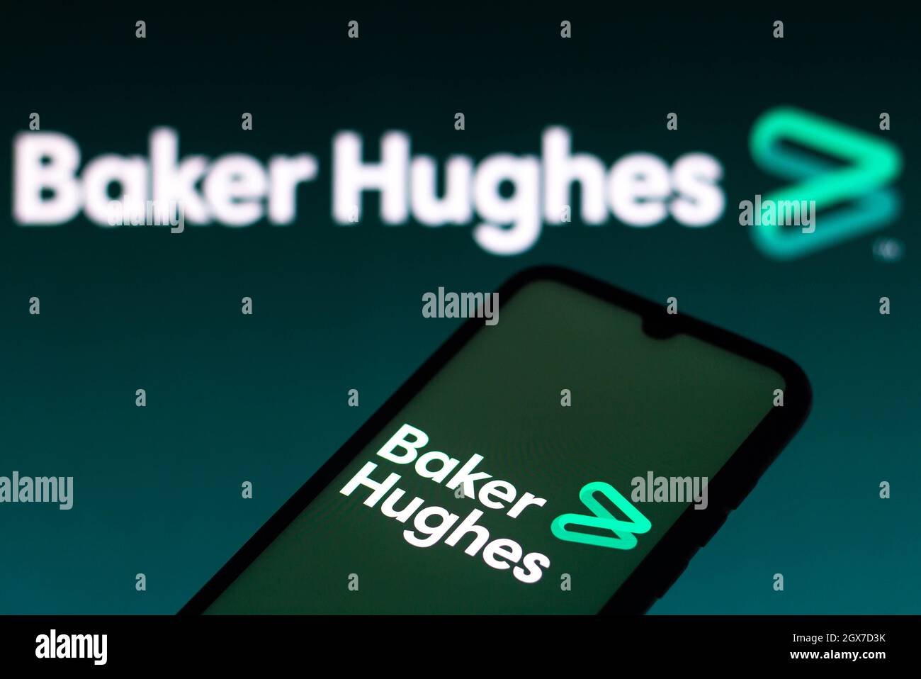 Brazil. 04th Oct, 2021. In this photo illustration the Baker Hughes ...