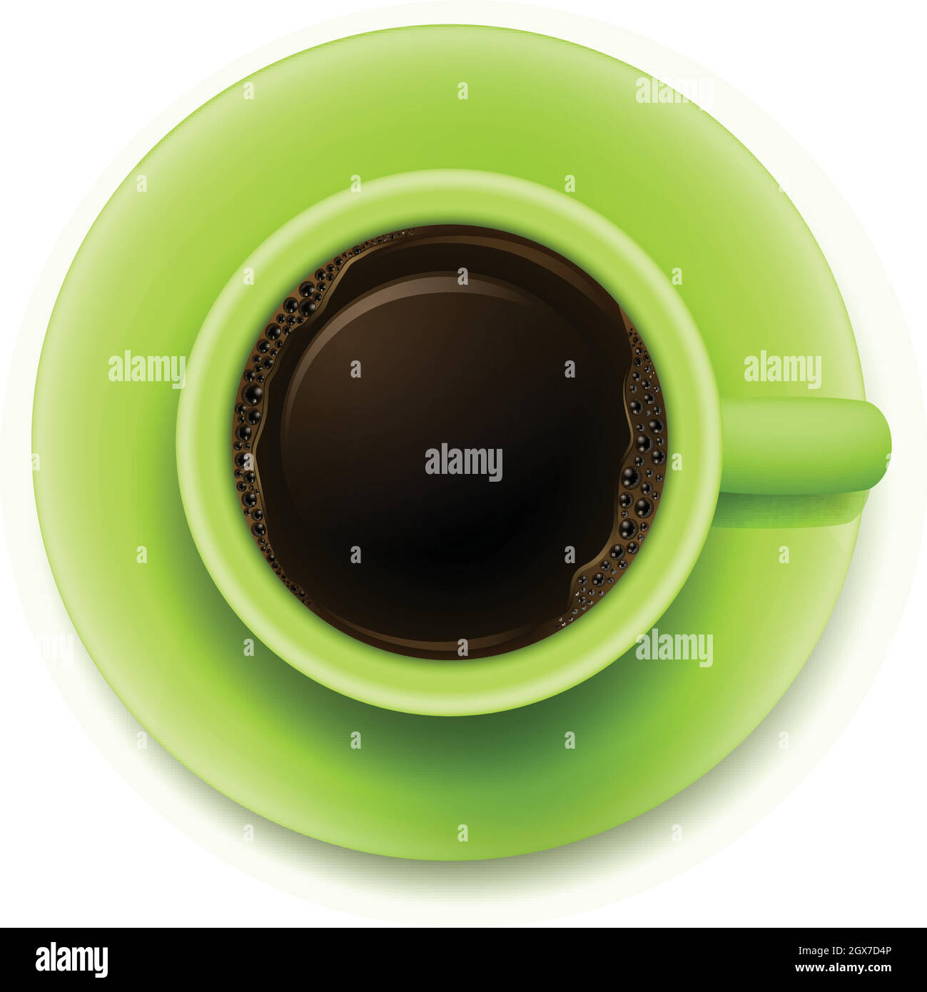 Green coffee beans isolated Stock Vector Images - Alamy