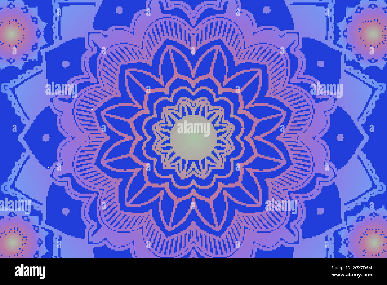Blue circle mandala hi-res stock photography and images - Alamy