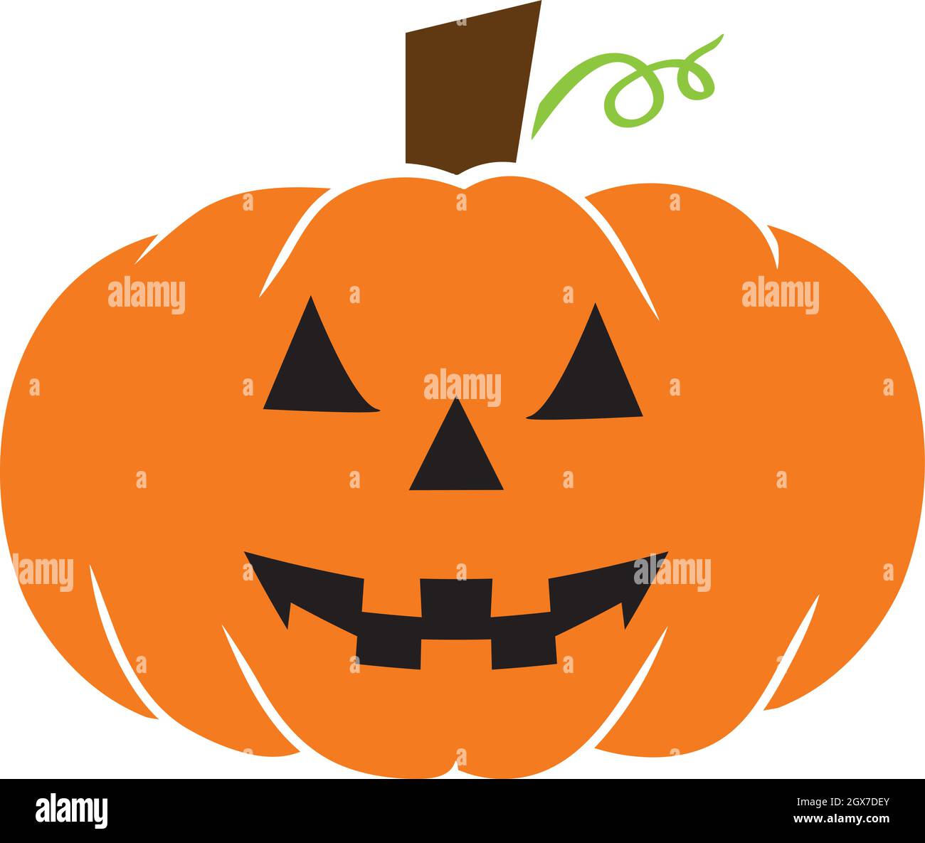 Happy halloween jack lantern silhouette Stock Vector Images - Alamy