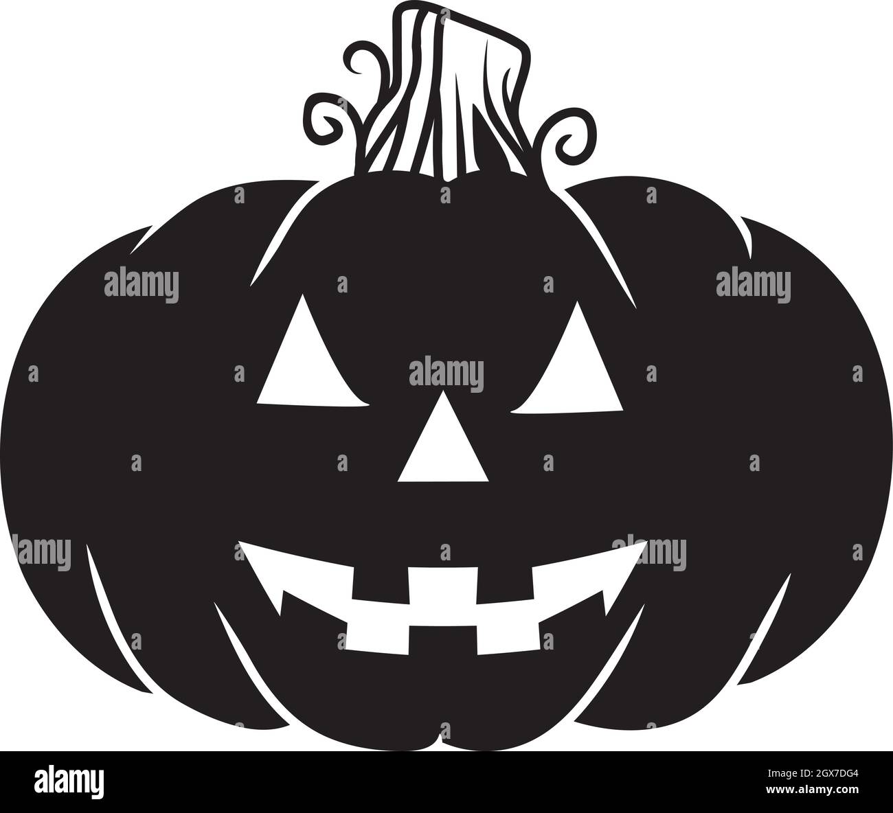 Happy halloween jack lantern silhouette Stock Vector Images - Alamy