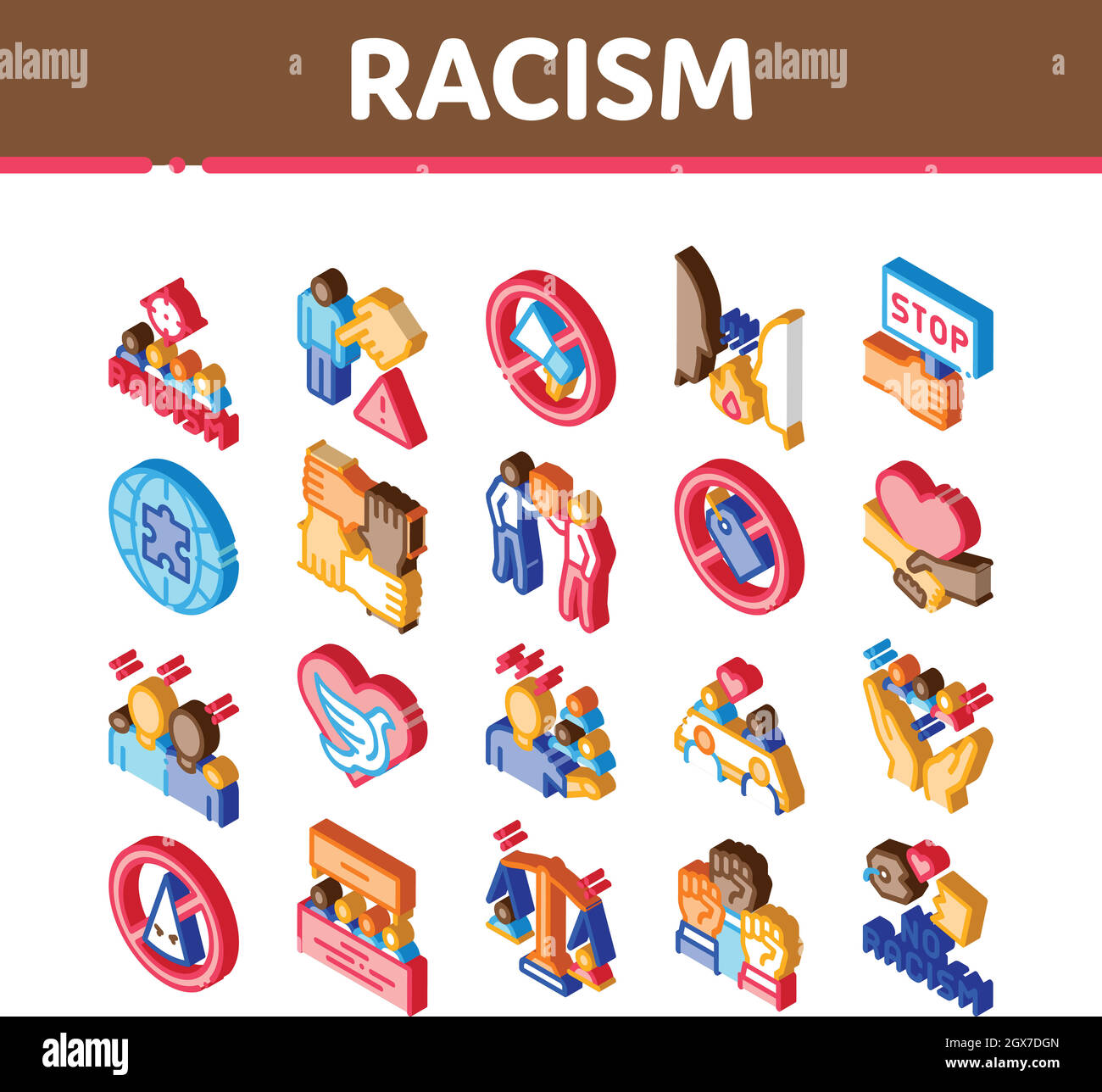 Racial discrimination sign Stock Vector Images - Alamy