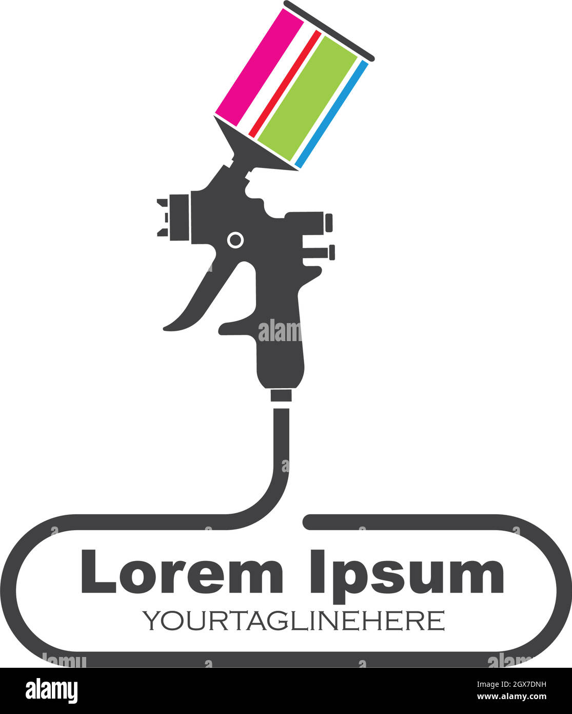 Illustrated Paint Gun